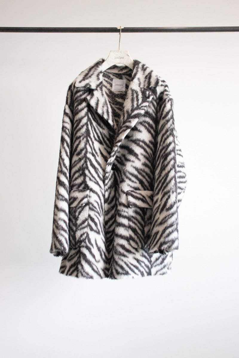wool alpaca zebra coat – jonnlynx offical store